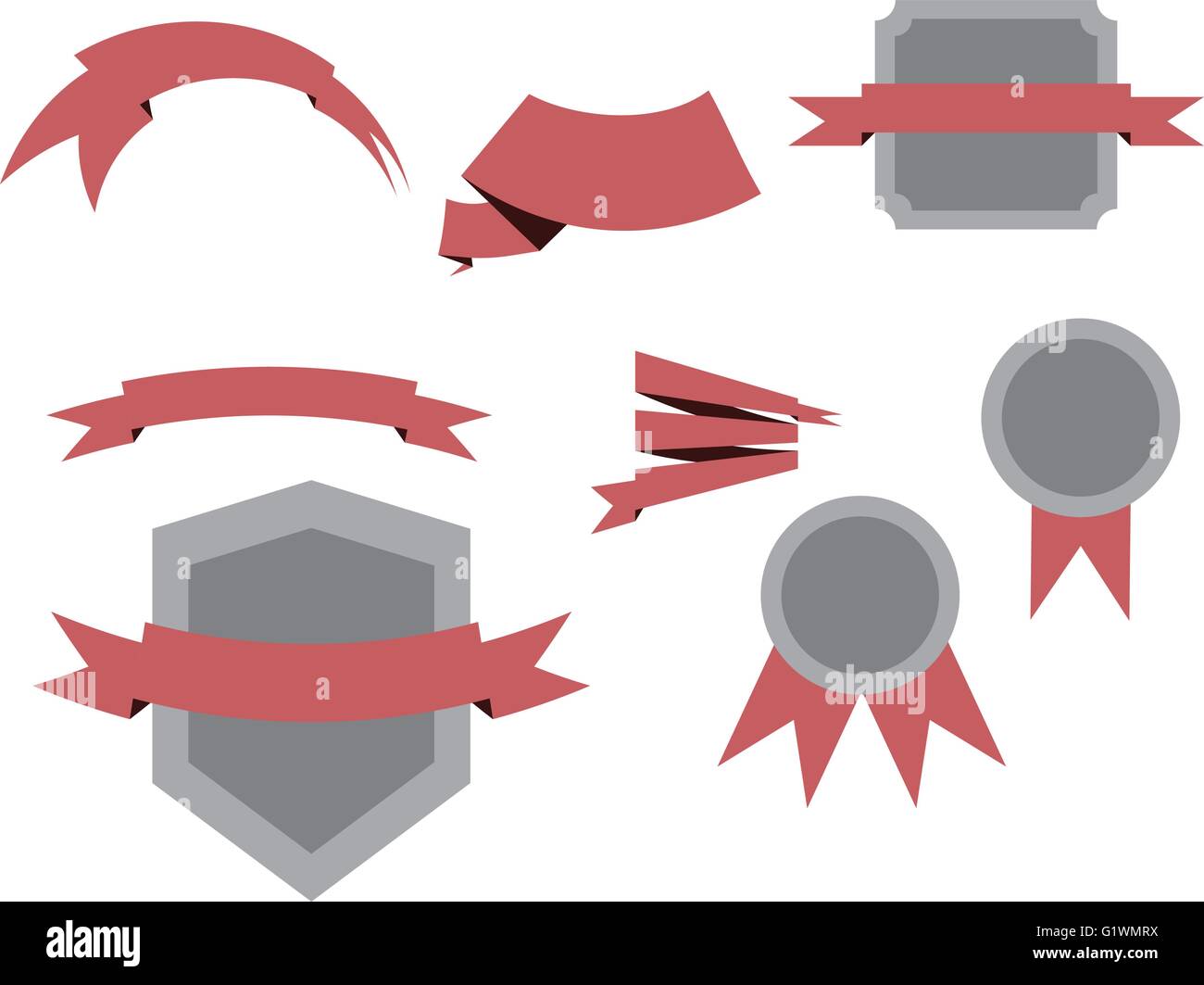 Double ribbons Stock Vector Images - Alamy