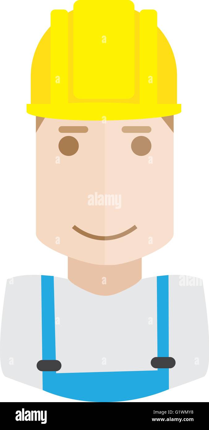 Construction worker avatar. Flat design Stock Vector Image & Art - Alamy
