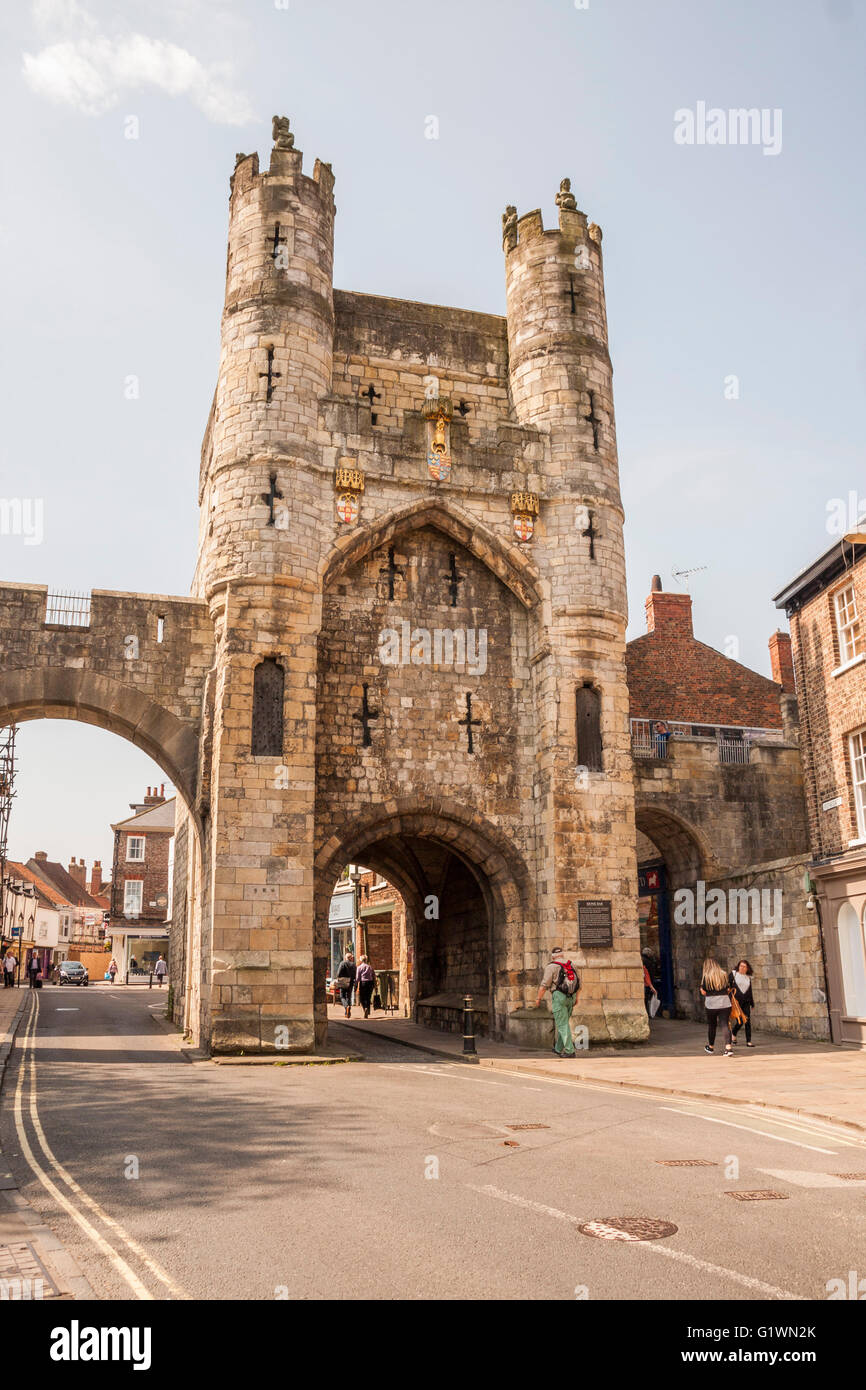 The historic Monks Bar Gate in York which houses the Richard III museum ...