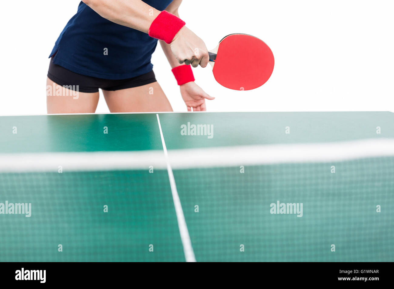 Table Tennis Player Hitting Ball High Resolution Stock Photography and ...