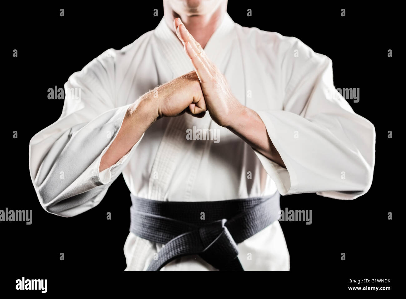 Fighter performing hand salute Stock Photo - Alamy