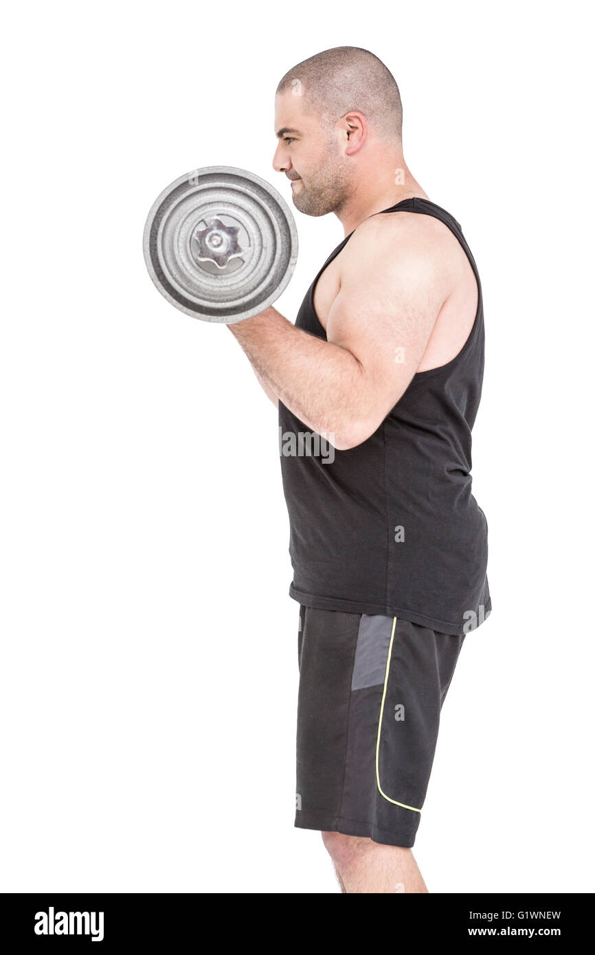 Bodybuilder lifting heavy barbell weights Stock Photo - Alamy