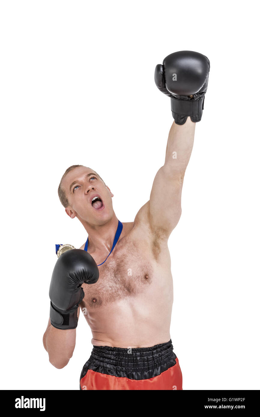 Gold boxing gloves hi-res stock photography and images - Alamy