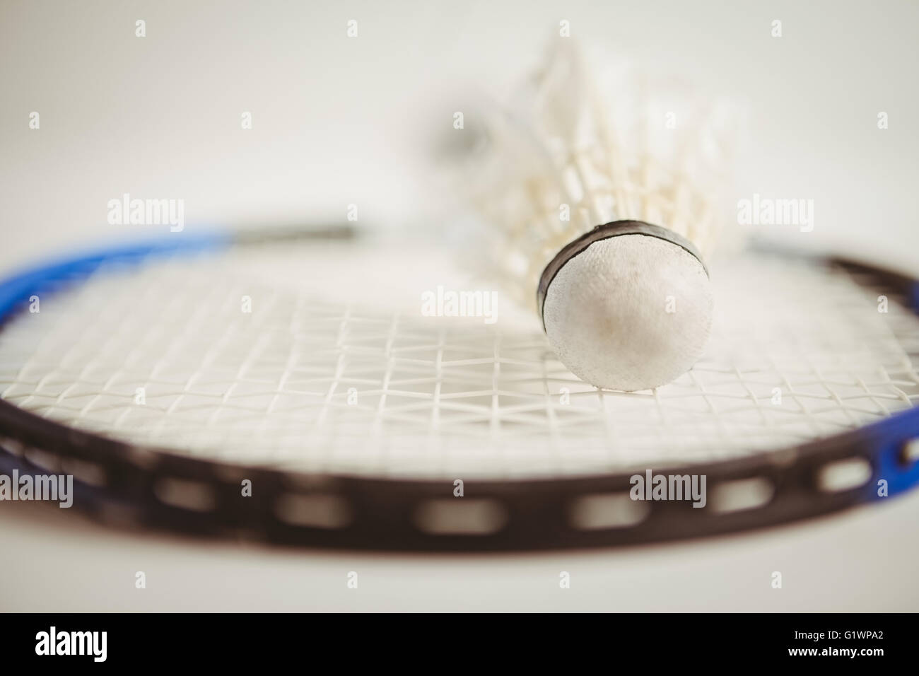 View of badminton racket and shuttlecock Stock Photo - Alamy
