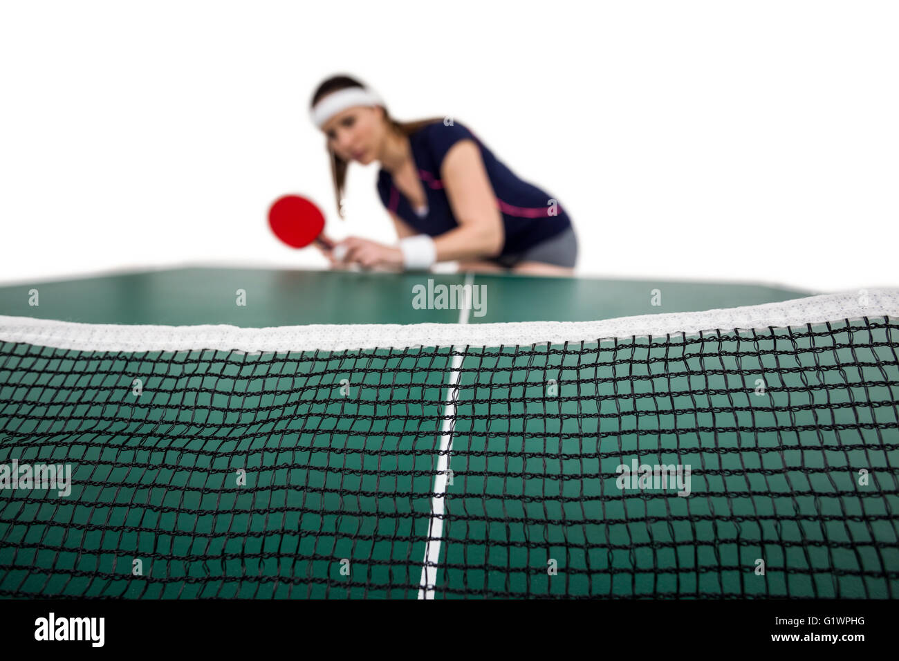 Female athlete playing table tennis Stock Photo - Alamy