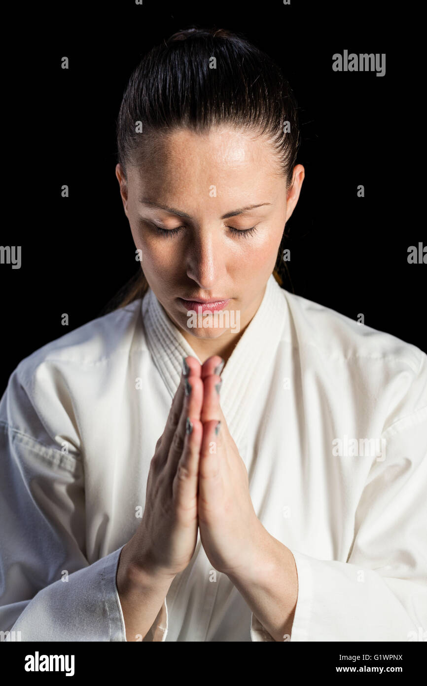 Female praying sport hi-res stock photography and images - Alamy