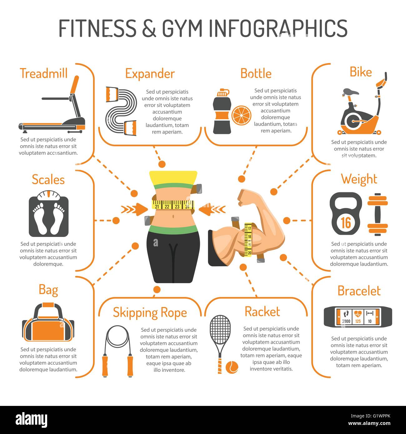 Fitness and Gym Infographics Stock Vector Image & Art - Alamy