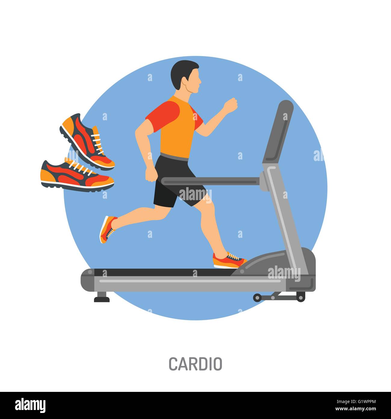 Runner on Treadmill Concept Stock Vector Image & Art - Alamy