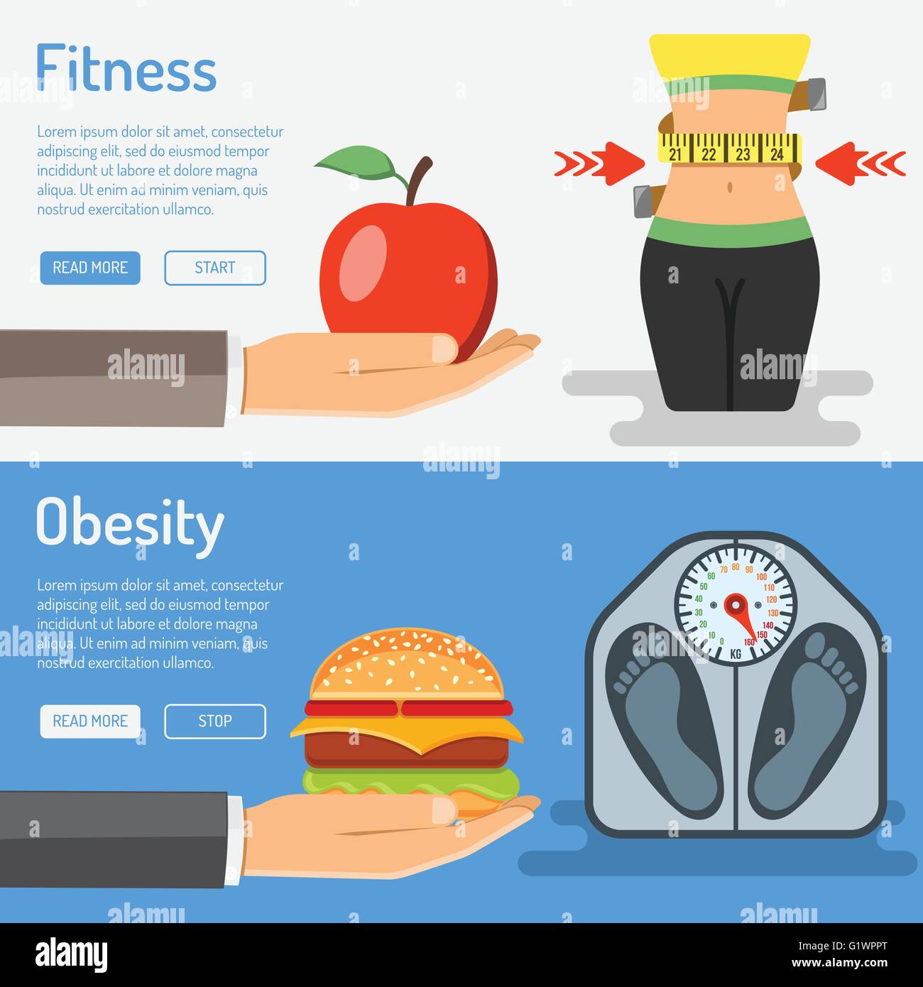 Obesity and tape Stock Vector Images - Alamy