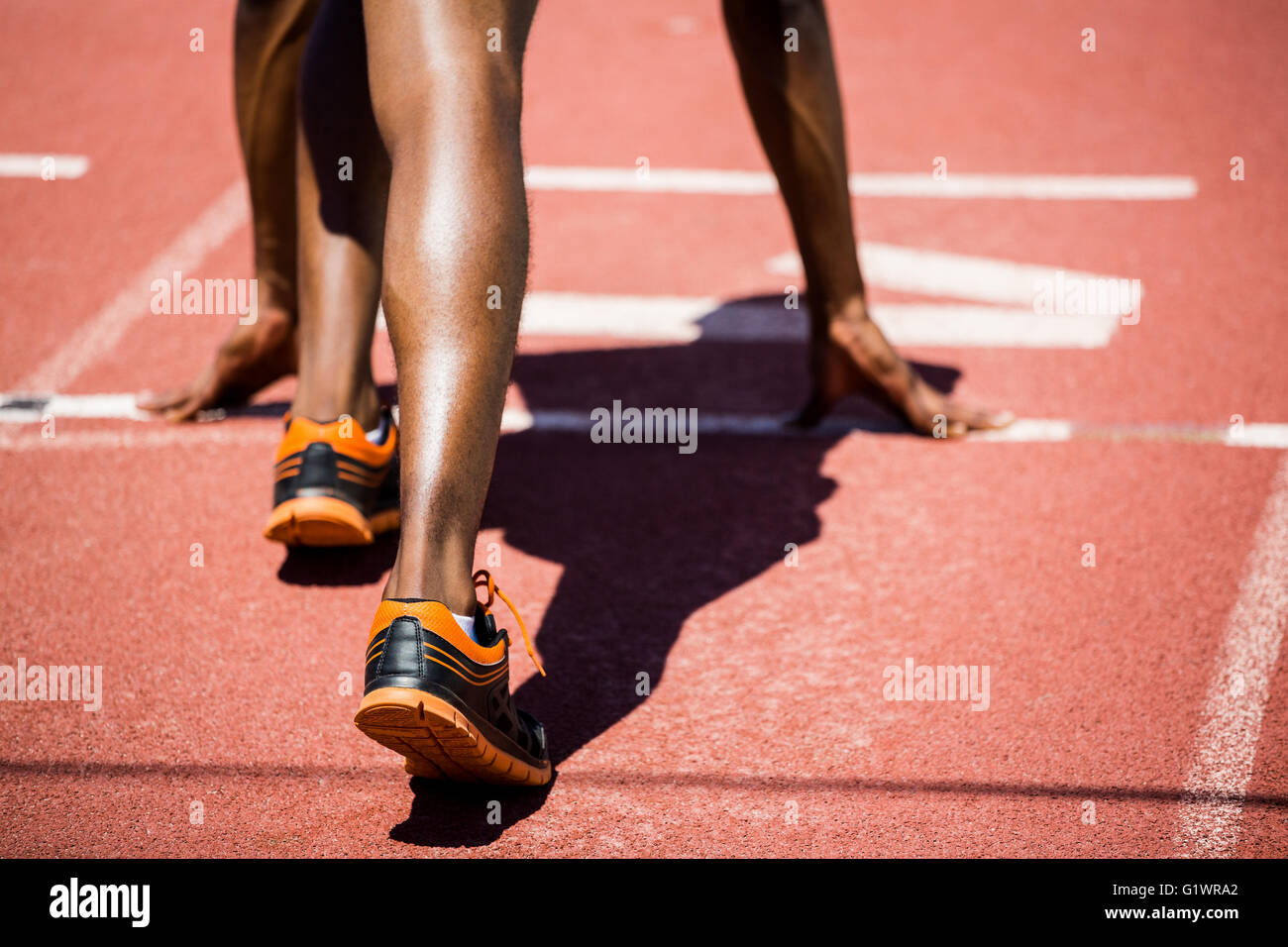 Focused athlete starting line hi-res stock photography and images - Alamy