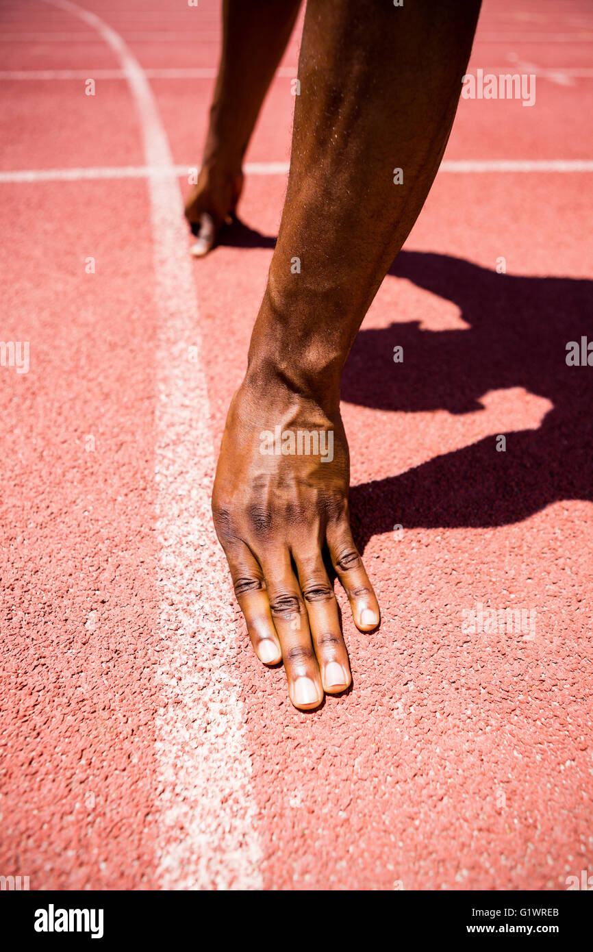 Focused athlete starting line hi-res stock photography and images - Alamy