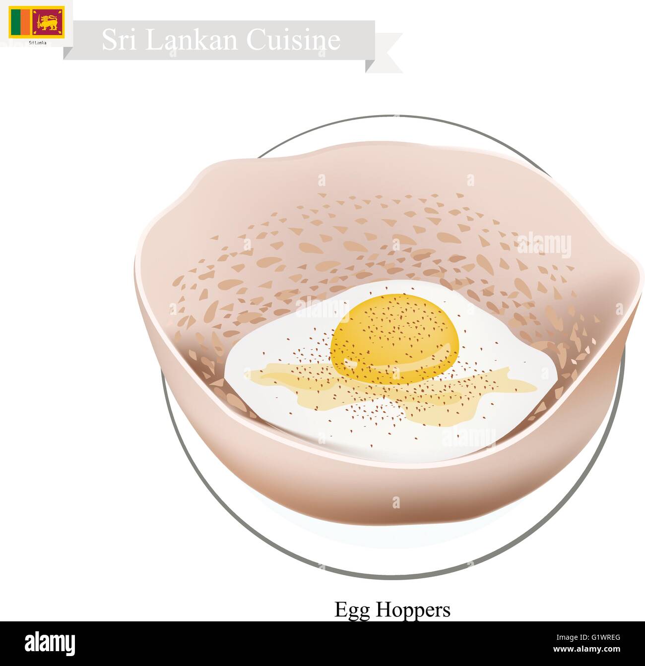 Traditional sri lankan breakfast egg Stock Vector Images - Alamy