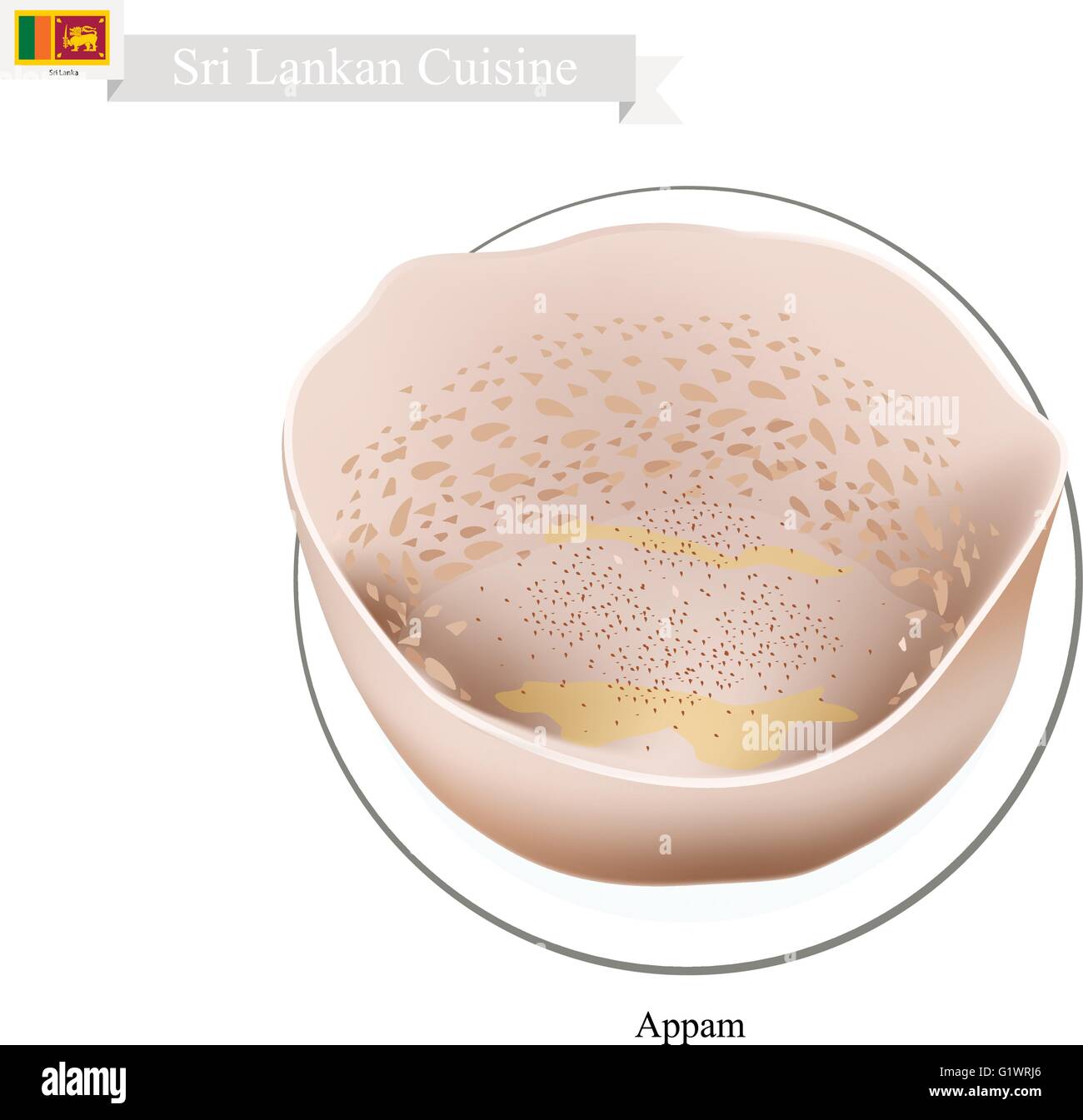 Sri Lankan Cuisine, Appam or Traditional Pancake Made with Fermented ...