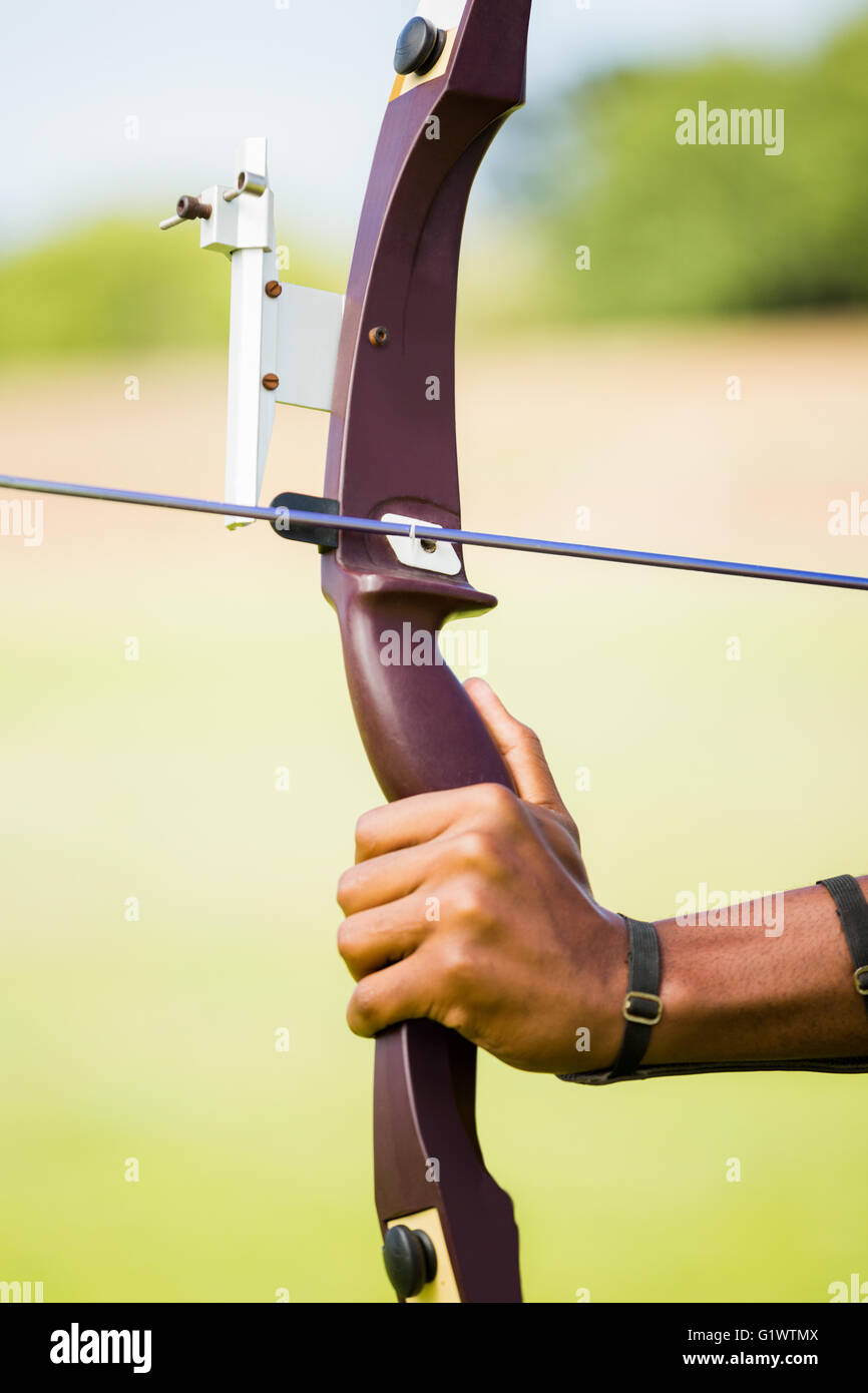Athlete practicing archery Stock Photo - Alamy
