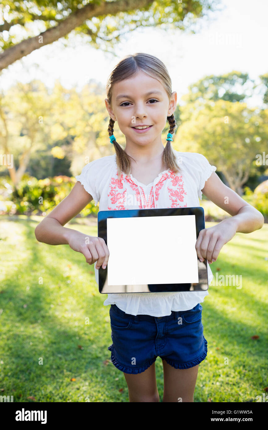 Child tablet on nature hi-res stock photography and images - Alamy