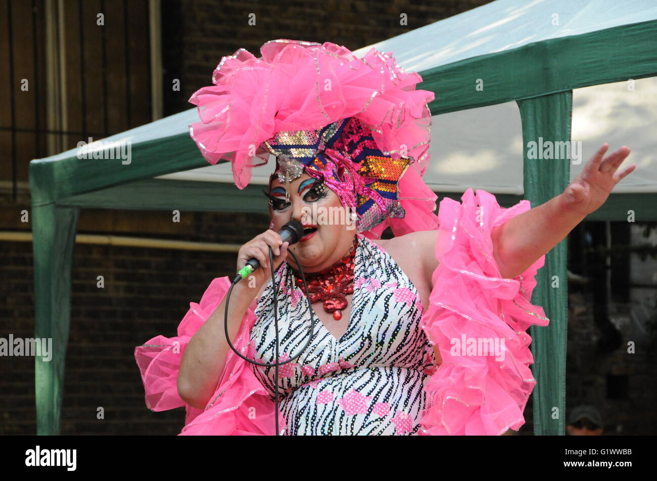 Ruby Venezuela of Madame Jo Jo's, at the Soho village fete Stock Photo ...