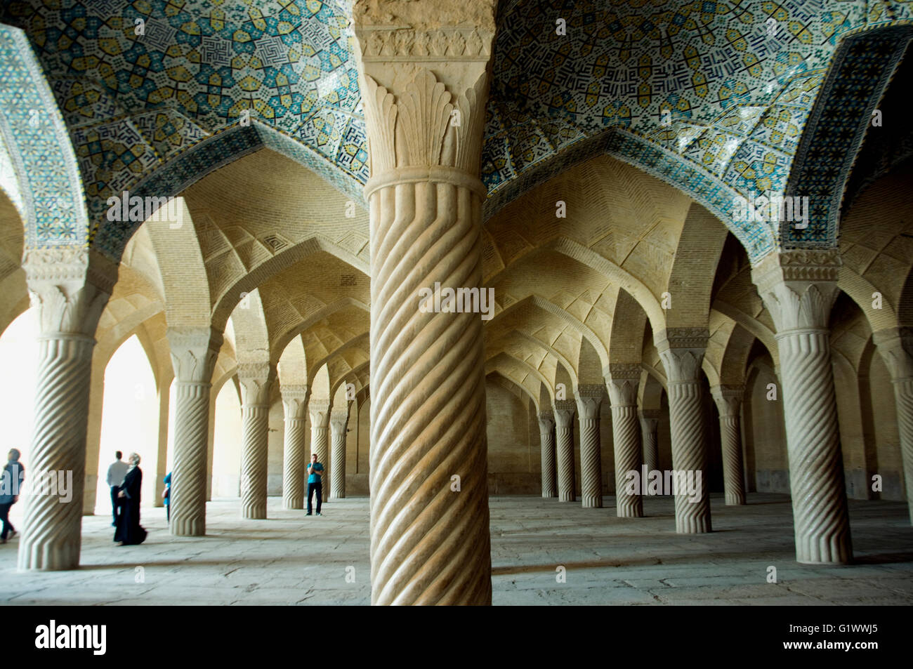 The Vakil mosque next to the bazaar in Shiraz is especially noted for ...
