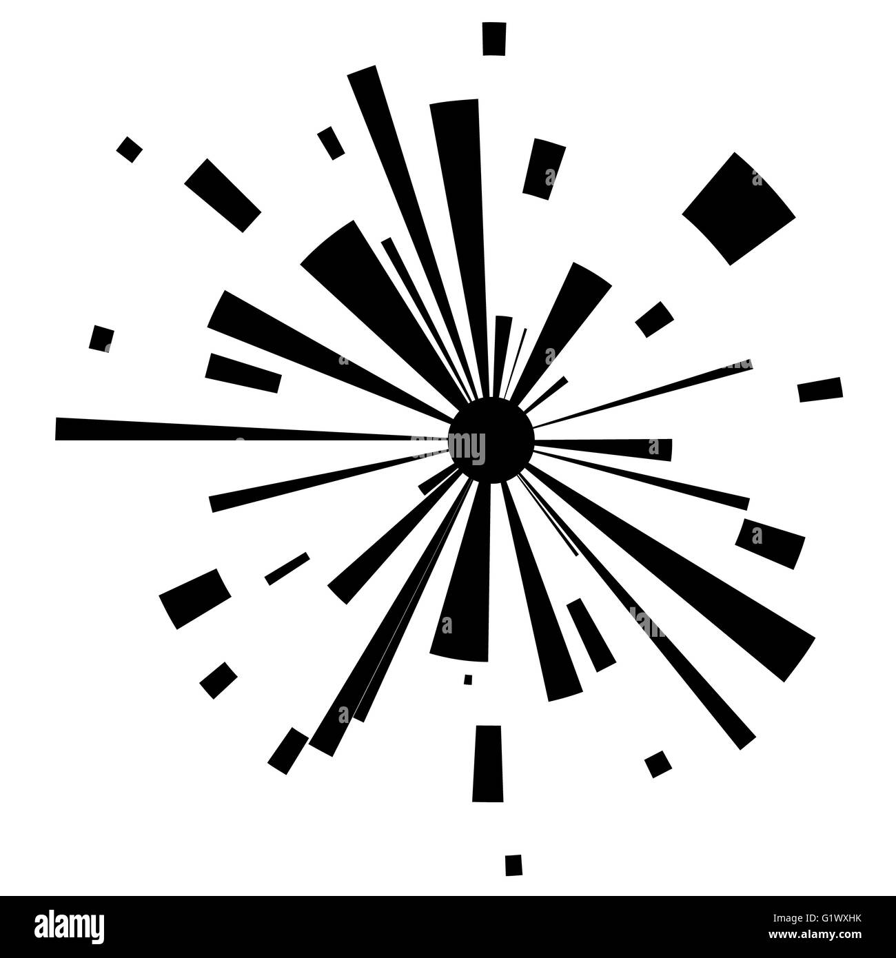 Abstract explosion on white background. Vector illustration Stock Photo ...