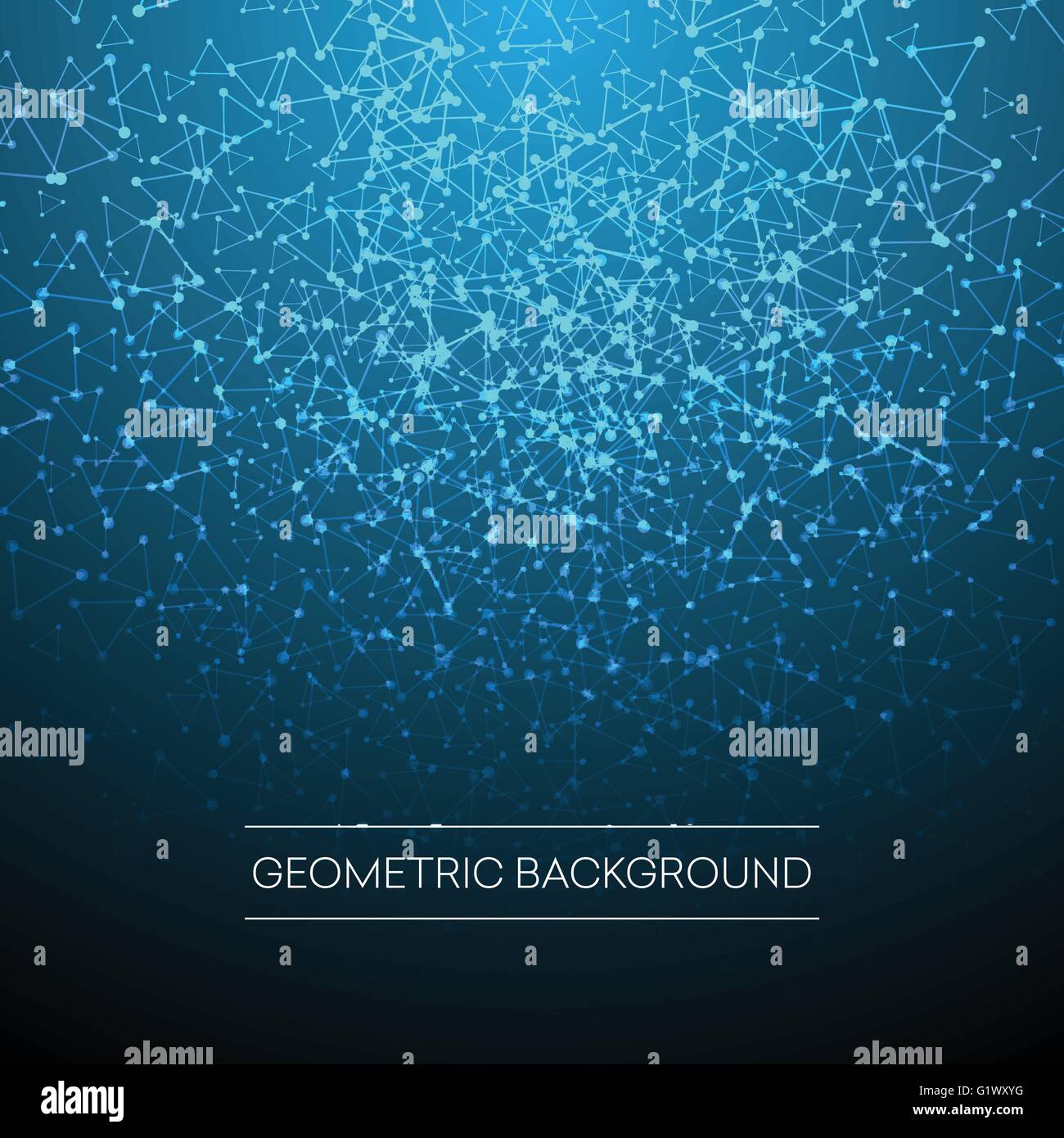 Abstract Background With Dotted Grid And Triangular Cells Vector Illustration Stock Vector