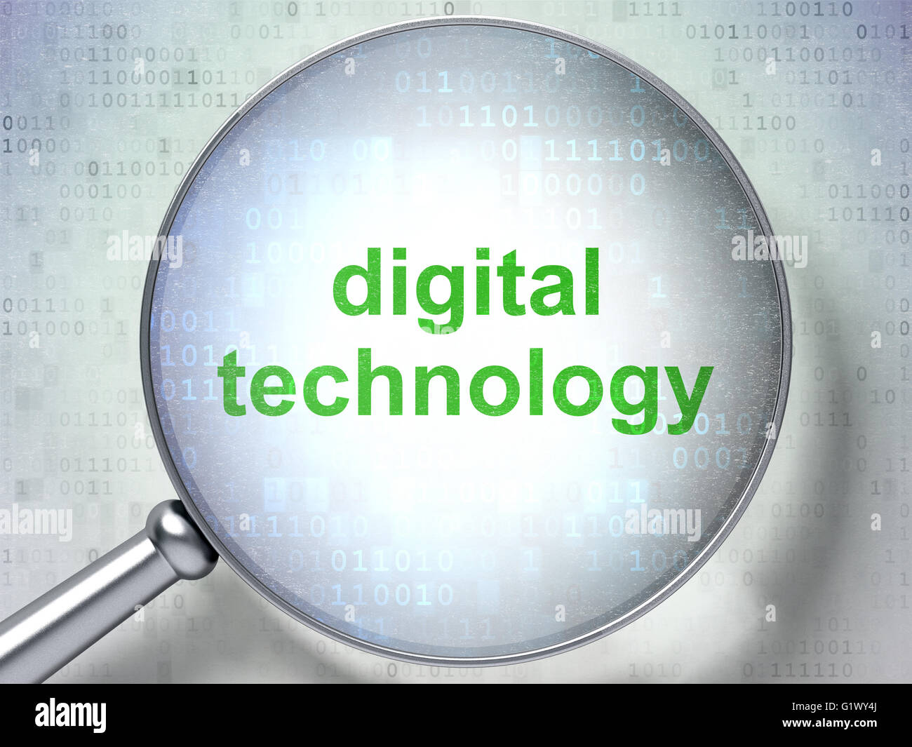 Information concept: Digital Technology with optical glass Stock Photo ...