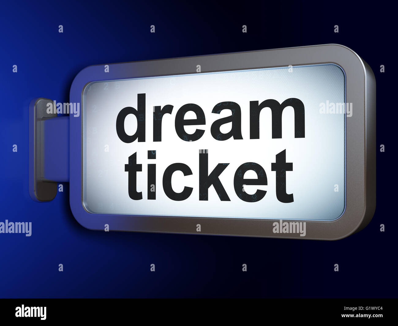 Finance concept: Dream Ticket on billboard background Stock Photo - Alamy