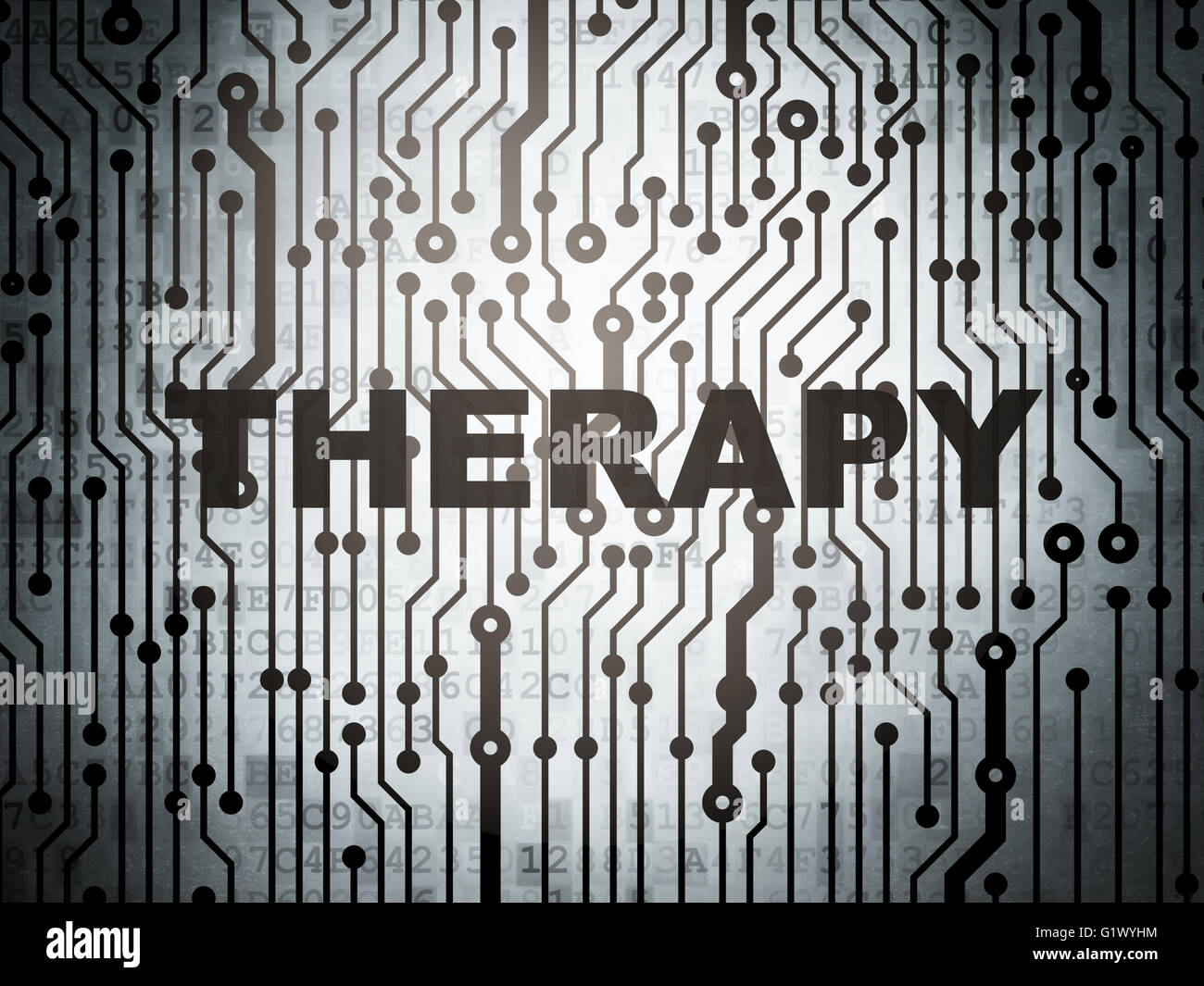 Healthcare concept: circuit board with Therapy Stock Photo - Alamy