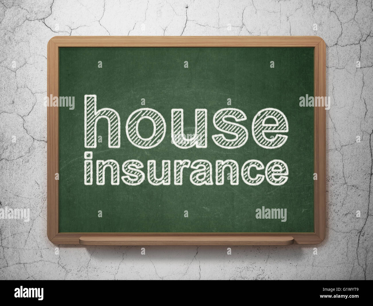 Insurance concept: House Insurance on chalkboard background Stock Photo ...
