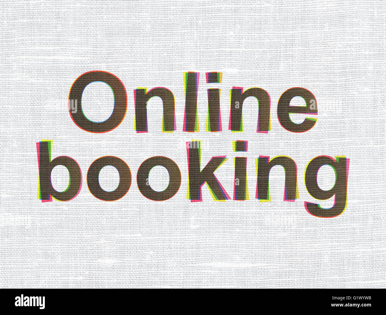 Tourism concept: Online Booking on fabric texture background Stock ...