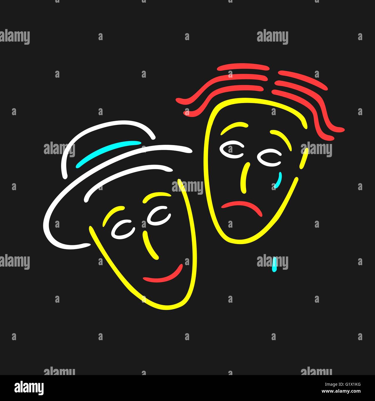 Theatre emblem Stock Vector Images - Alamy
