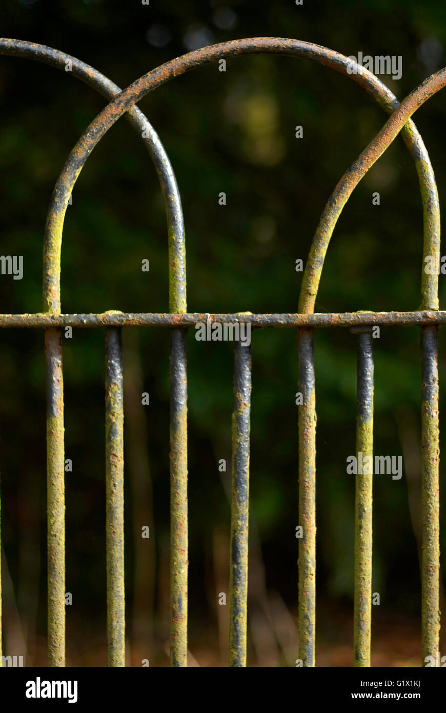 Old rusty fence / railings Stock Photo - Alamy