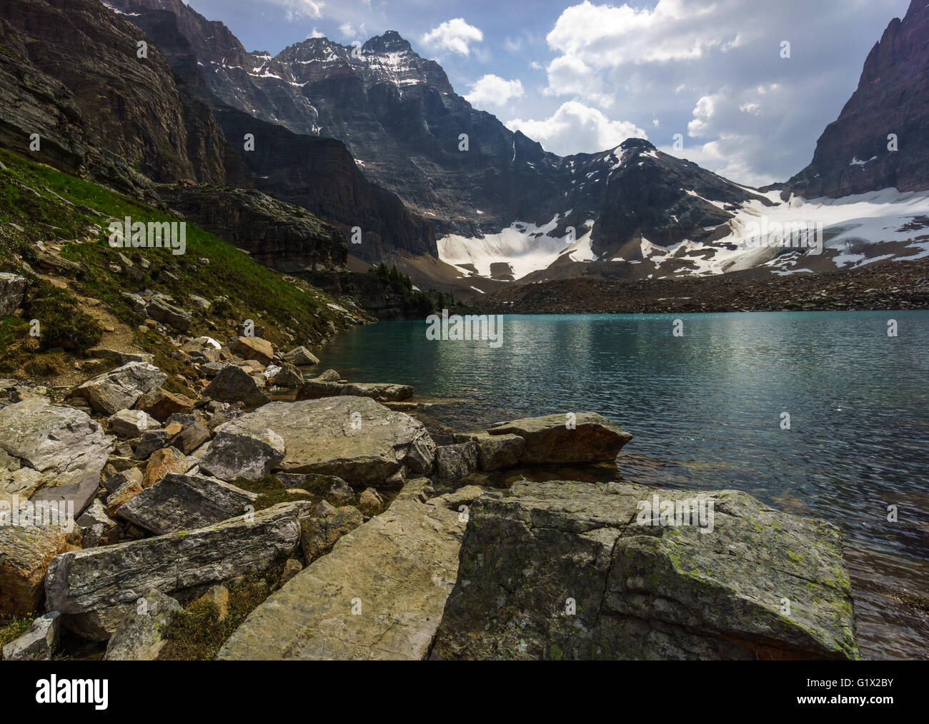 Opabin Lake, in the Lake O'Hara Region of Yoho National Park, Canadian ...