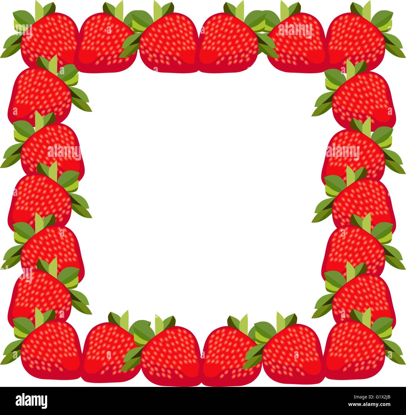 Frame strawberries, isolated vector Stock Vector Image & Art - Alamy