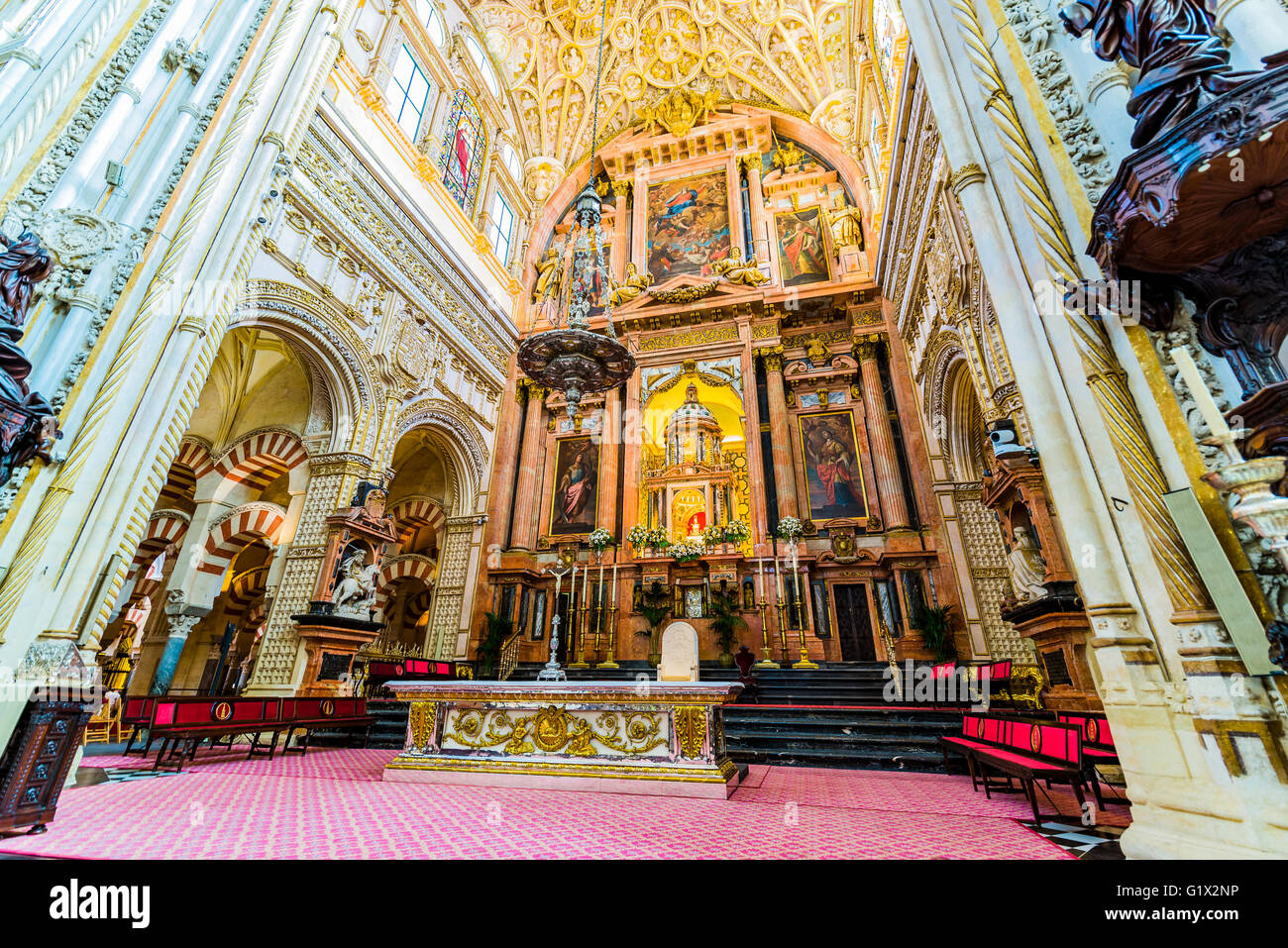 Main Altar, Mosque-Cathedral of Córdoba, Andalusia, Spain, Europe Stock ...