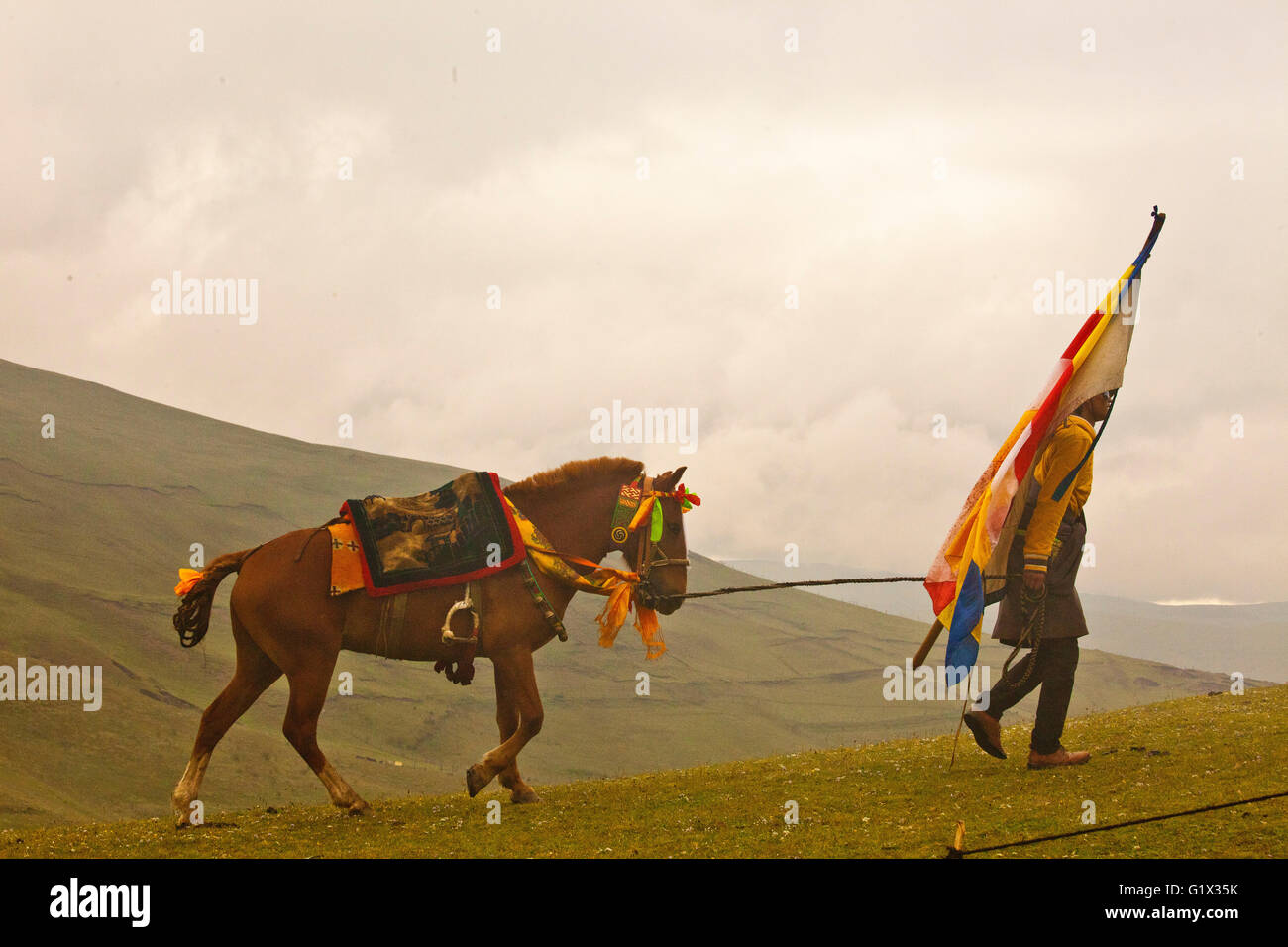 Horse Races of Litang Stock Photo - Alamy