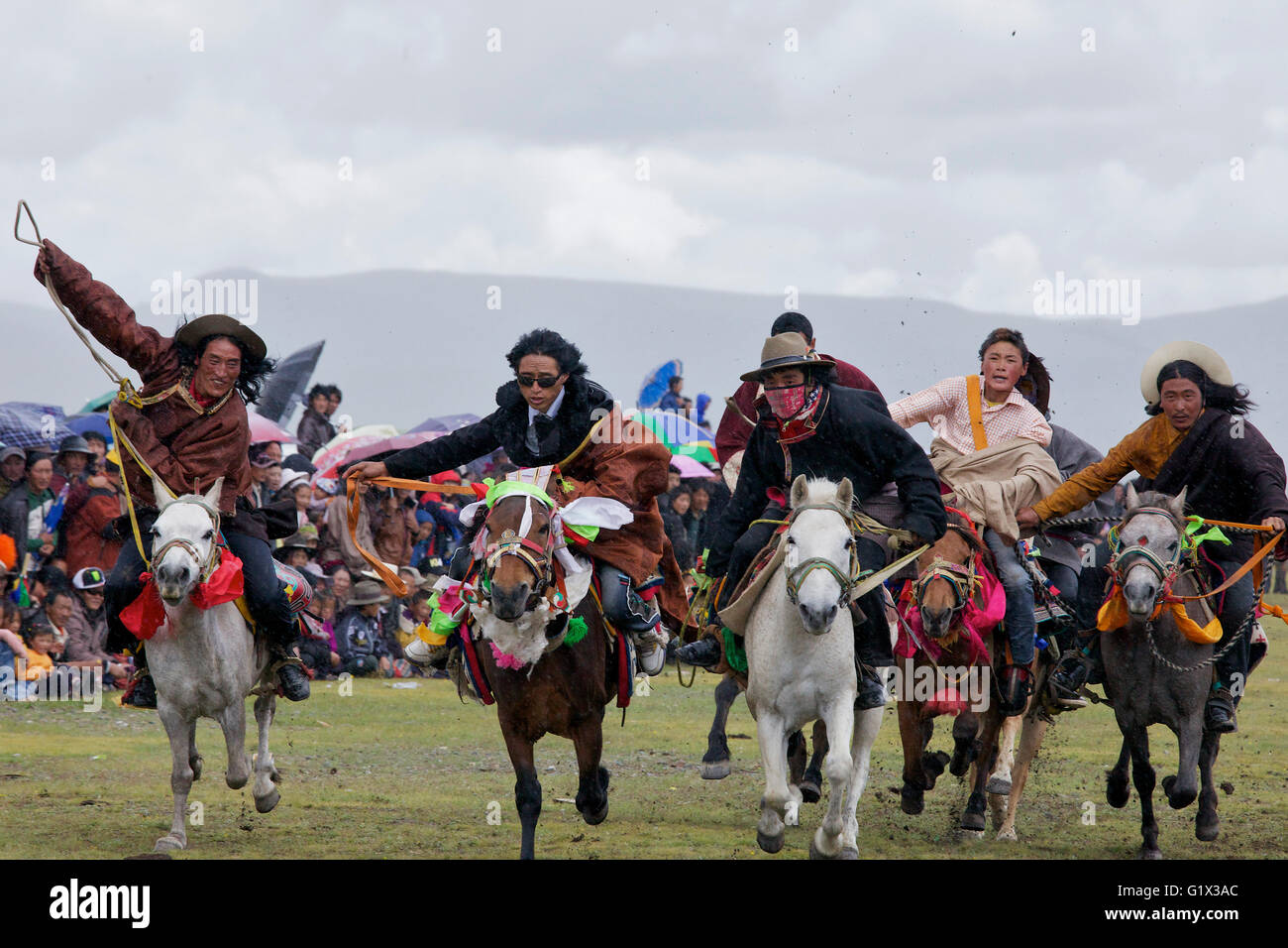 Horse Races of Litang Stock Photo - Alamy