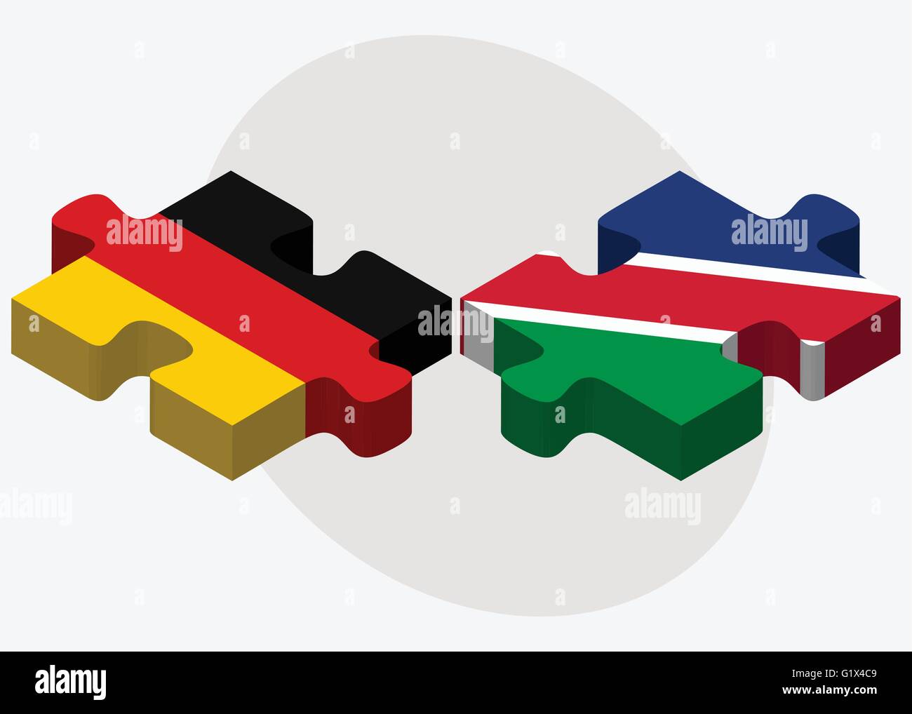 Germany and Namibia Flags in puzzle isolated on white background Stock ...