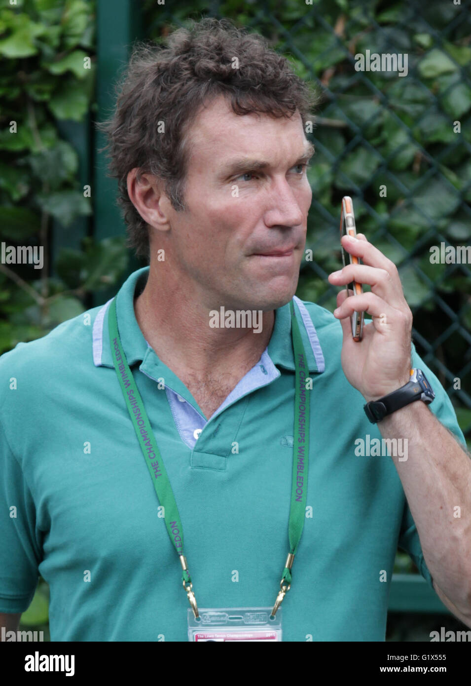 Pat Cash seen at Wimbledon Stock Photo - Alamy