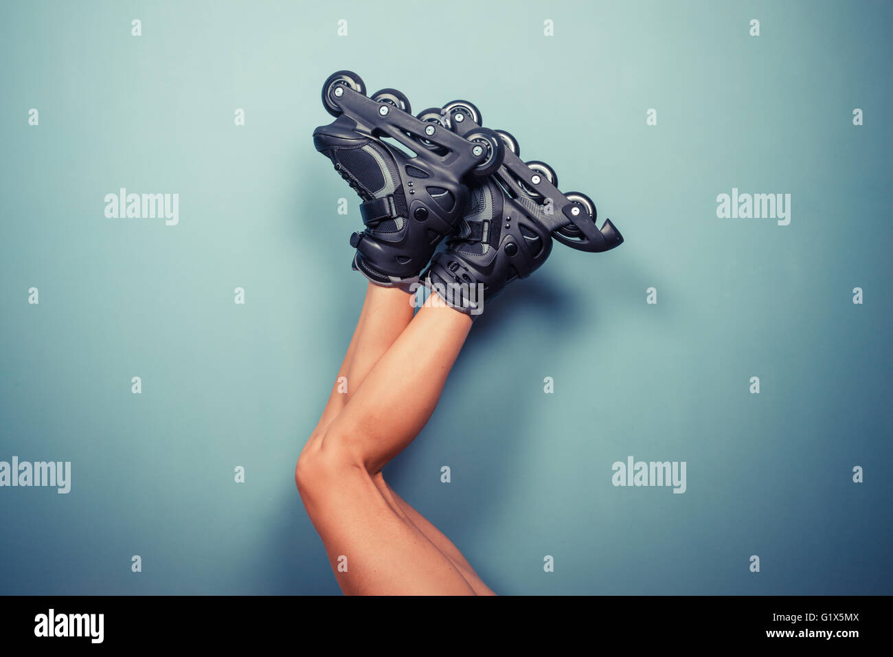 Rollerblades leg hi-res stock photography and images - Alamy