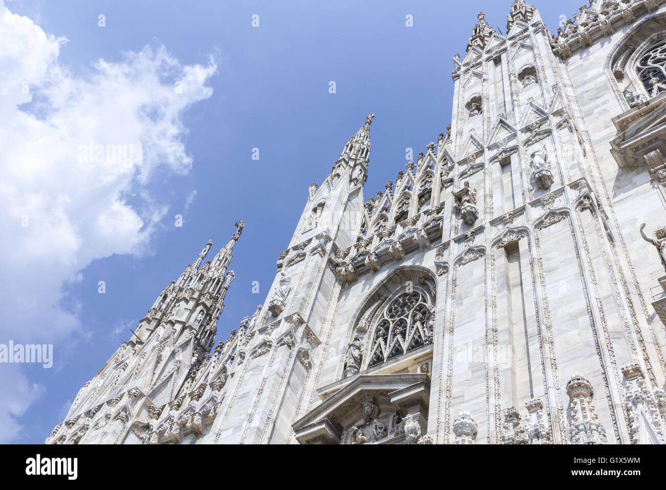 Duomo famous and huge catholic cathedral in Milan, Italy Stock Photo ...