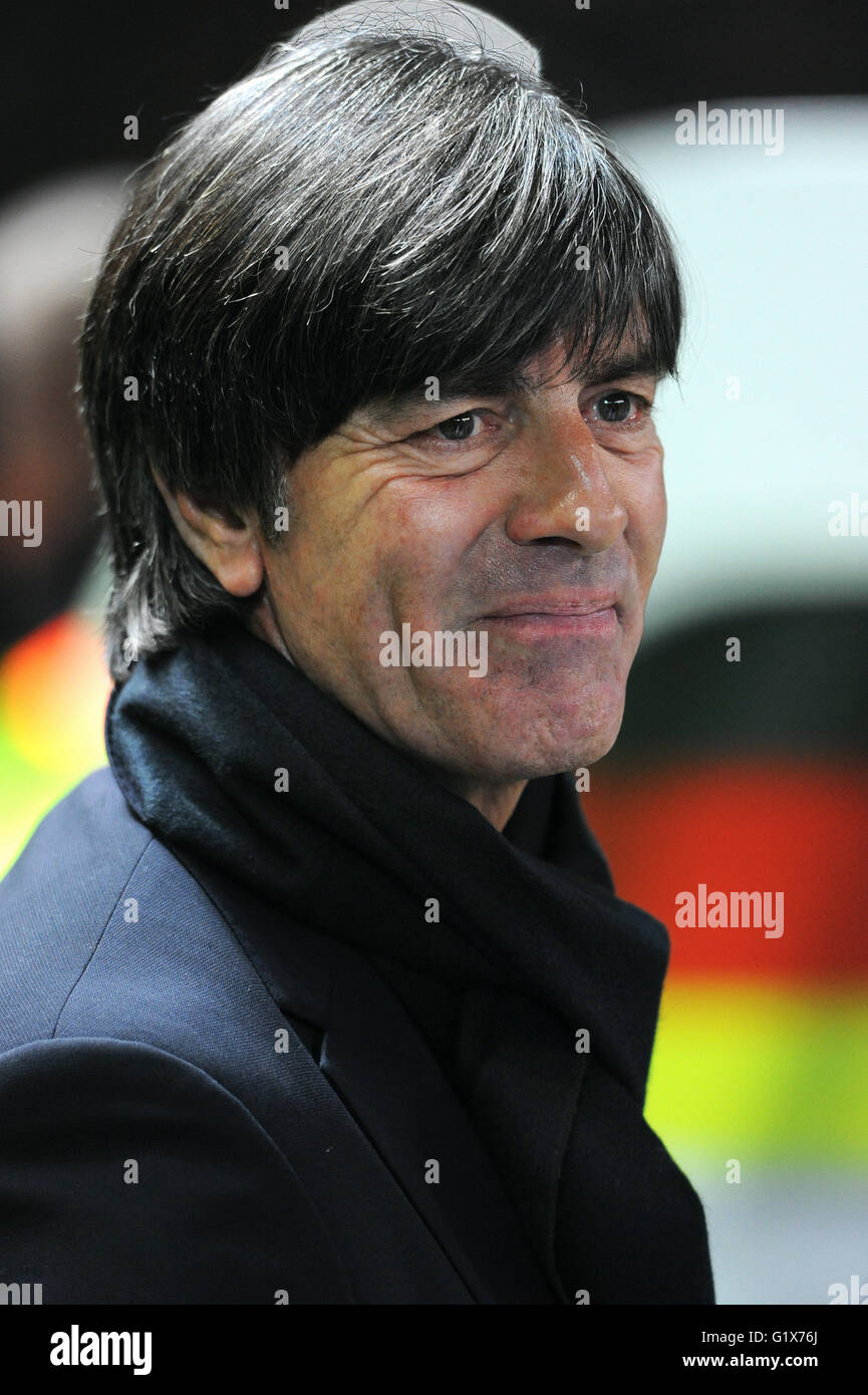 Soccer coach Joachim Jogi Loew, match between Germany and England 2016 ...
