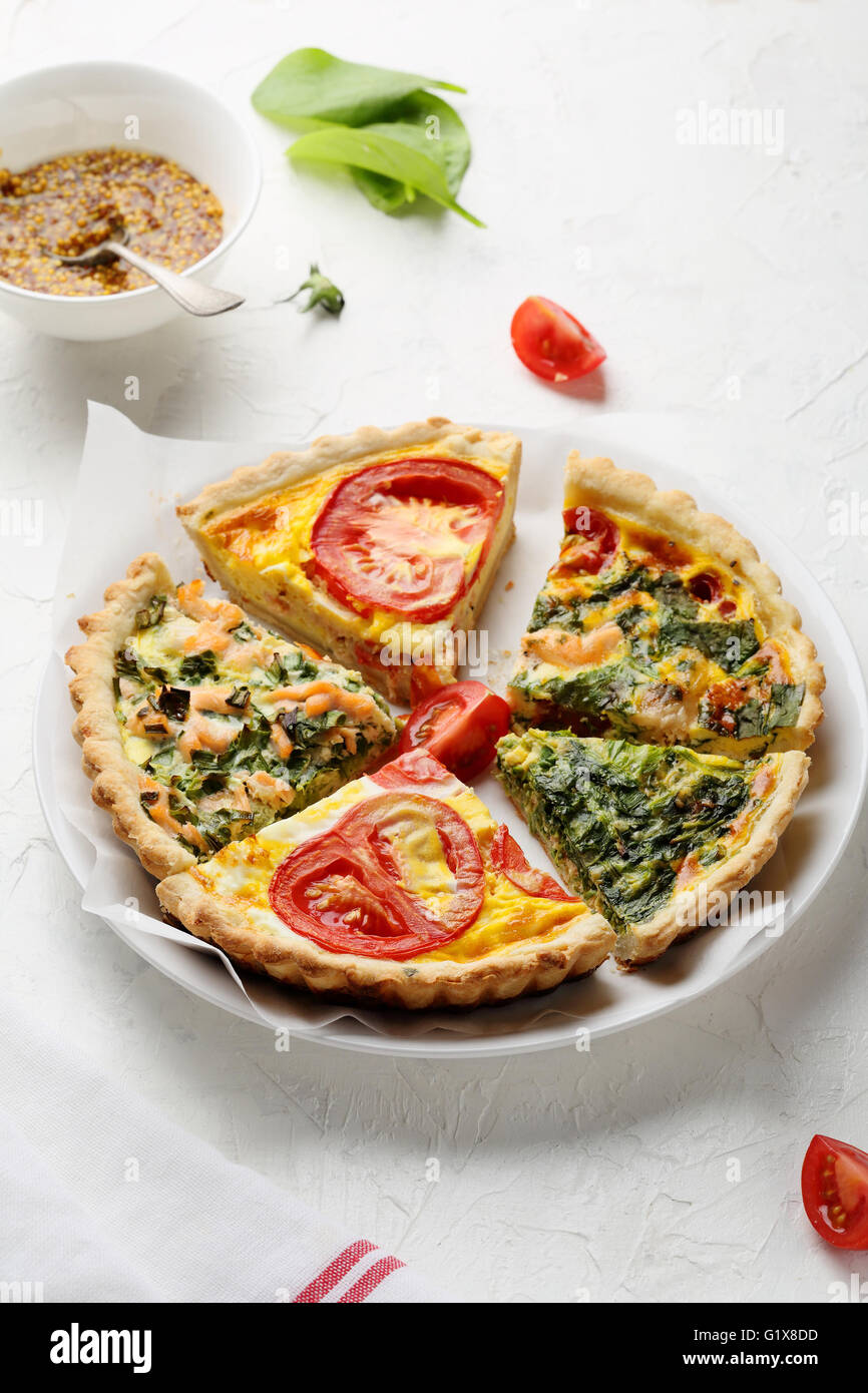Slices of quiche hi-res stock photography and images - Alamy