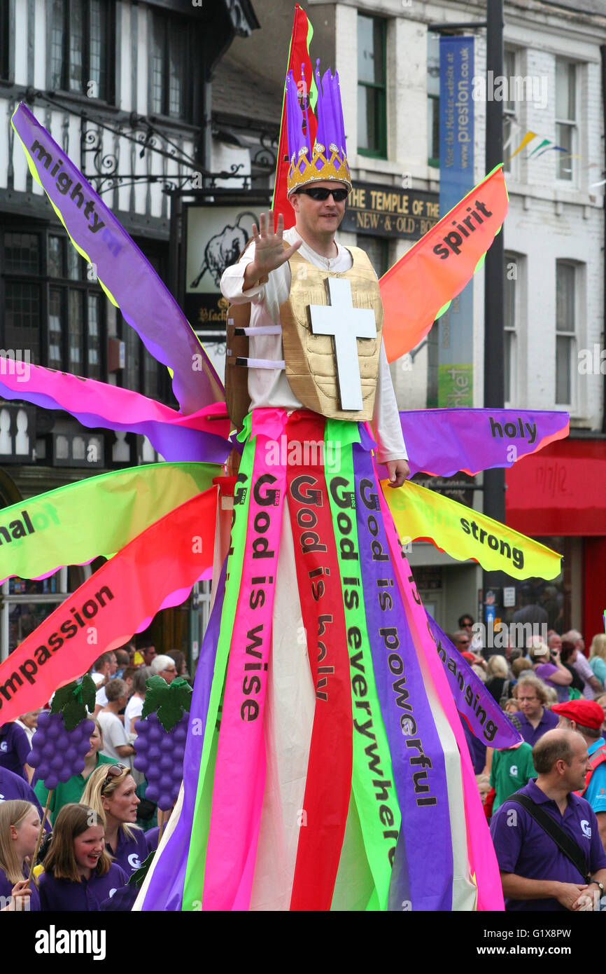 Preston Guild 2012. Participants in the churches procession parade ...