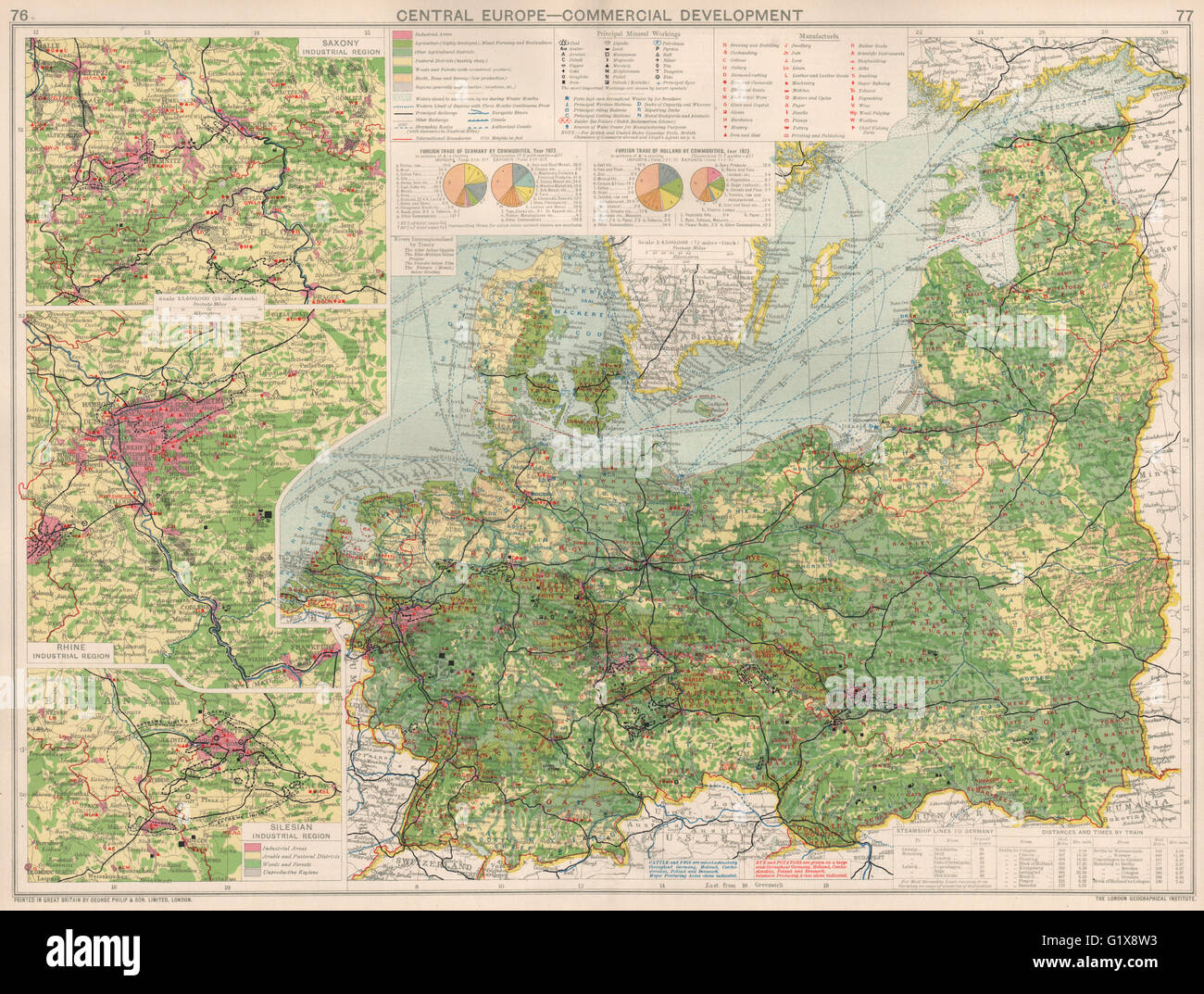 Central europe map 1925 hi-res stock photography and images - Alamy