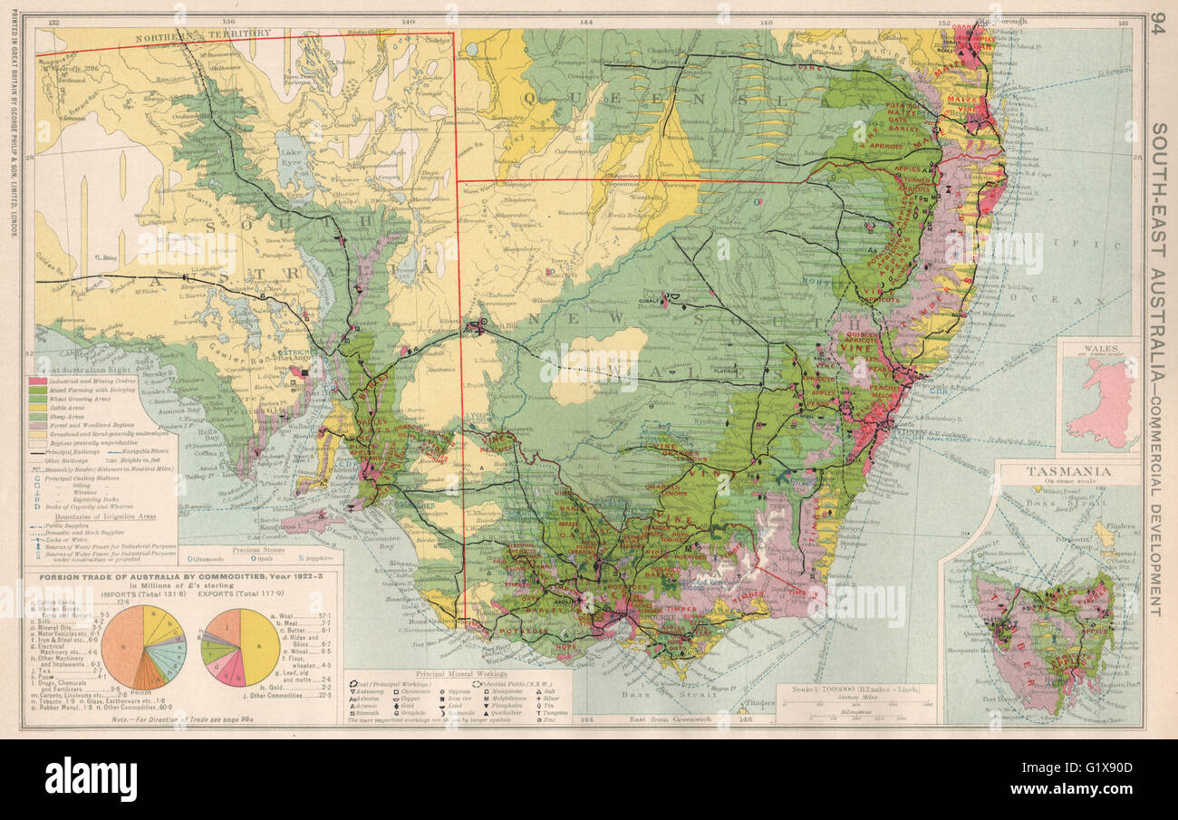 SE Australia. NSW Victoria Commercial. Agricultural & minerals mining ...