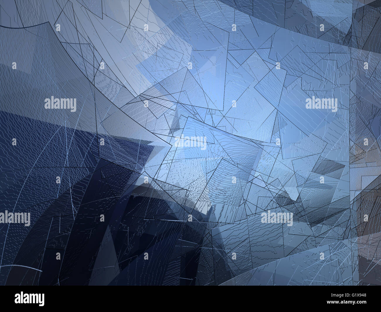Modern blue abstract background - cubism Stock Photo - Alamy