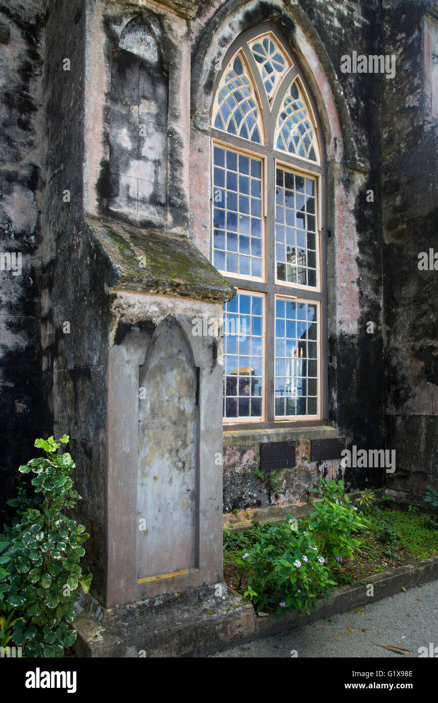 Window and buttress, Saint Johns Parish Church, Barbados, West Indies ...