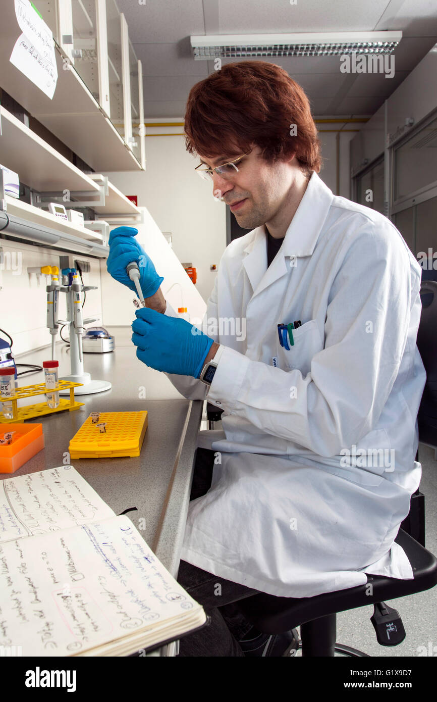Scientists during his research in the laboratory Stock Photo - Alamy
