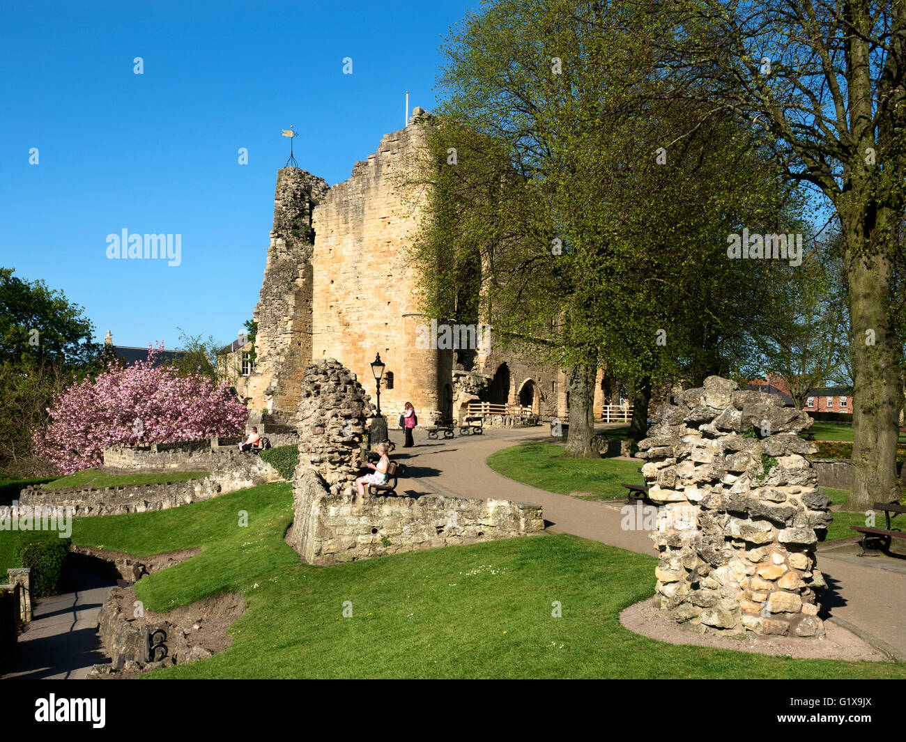 The Kings Tower at Knaresborough Castle in Spring Knaresborough North ...
