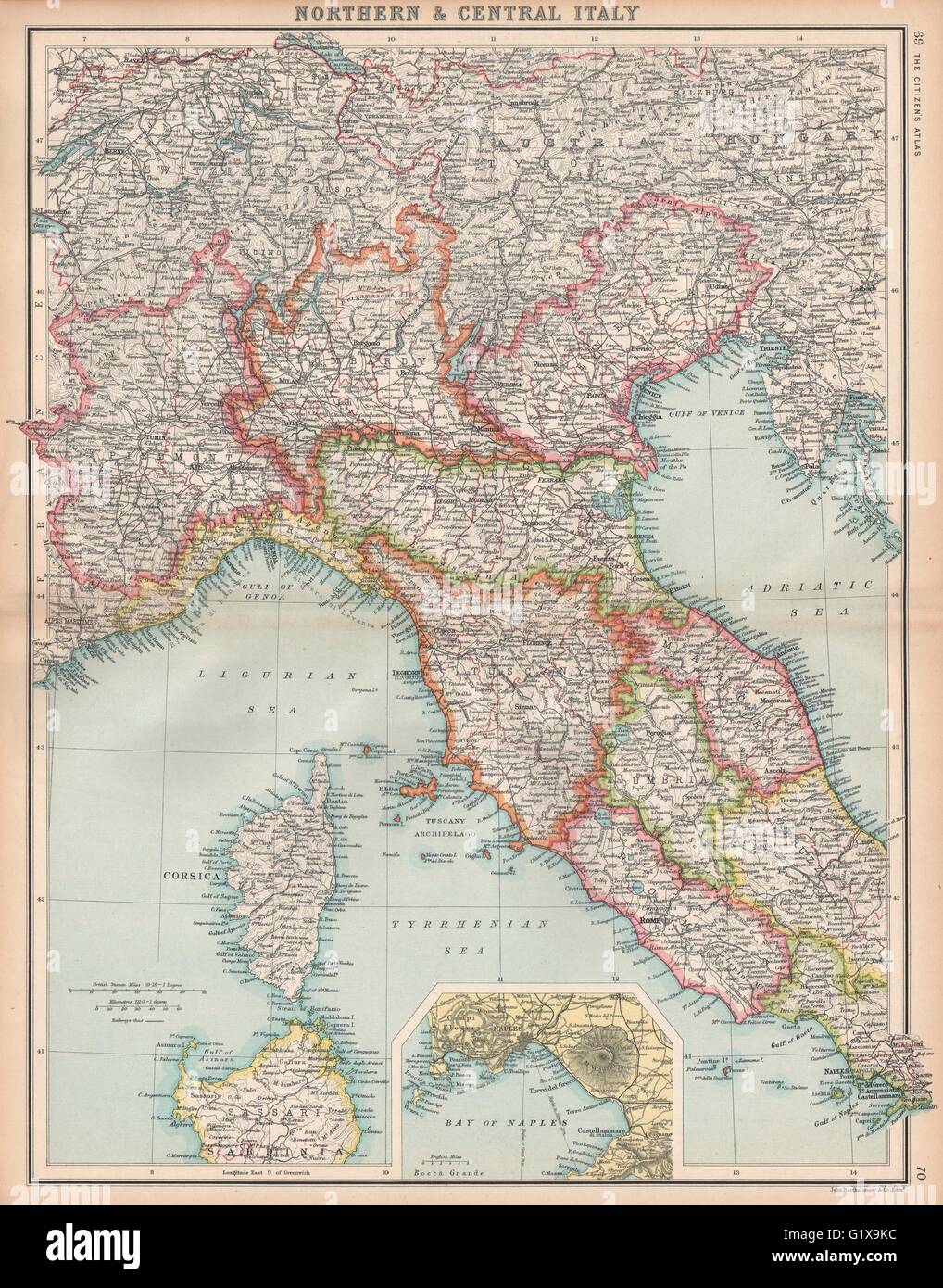 Bay of naples map hi-res stock photography and images - Alamy