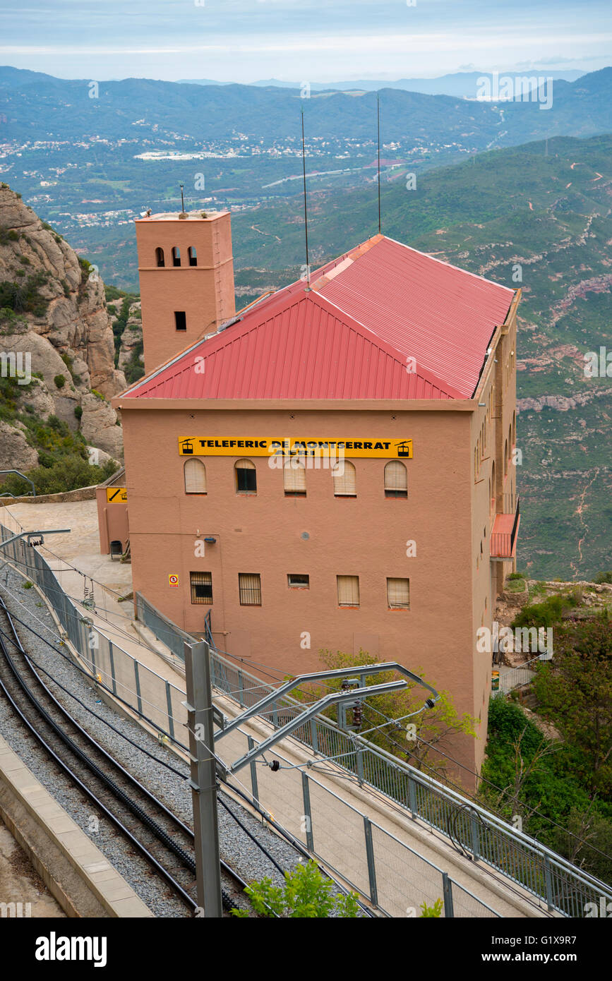 Cableway Building at Montserrat, Spain Stock Photo - Alamy